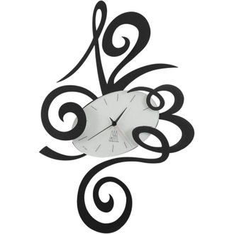 Arti e Mestieri Arti E Mestieri - Arti & Mestieri - Robin - Wanduhr &Oslash;45 cm, Stahl schwarz, ger&auml;uschlos, minimalistisch - Made in Italy
