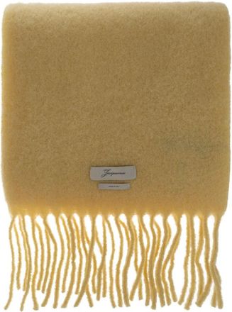 Jacquemus Wool Scarf Carro - unisex - Accessoires - Jaune - Taille: ONE Size
