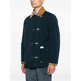 Fay Corduroy with Lobster Clasp Down Jacket - Blue