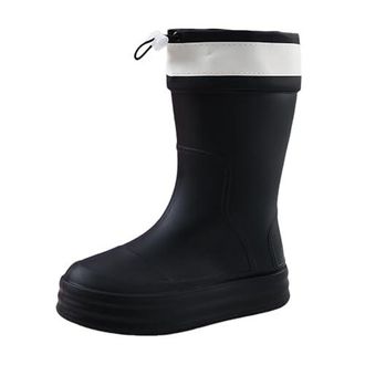Generic Bottes de pluie en caoutchouc mi-mollet pour femme - Faciles &agrave; nettoyer - R&eacute;sistantes &agrave; leau - Faciles &agrave; mettre et &agrave; enlever - Pour randonn&eacute;e, travail