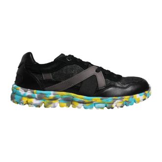 Dolce & Gabbana Schwarze Logo Low Top Sneakers - - Shoes - Herren - Schwarzk - 40 1/2 EU