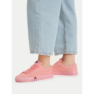 Tommy Jeans Sneakers aus Stoff Tommy Jeans Archive Vulc Y2K Washed Canvas EN0EN02957 Rosa