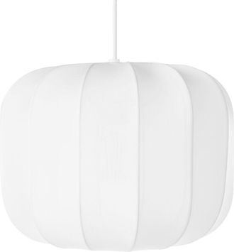 Beliani Hängelampe Weiß mit Nylon Schirm Modernes Design Beleuchtung Hängeleuchte Esszimmer Wohnzimmer Schlafzimmer