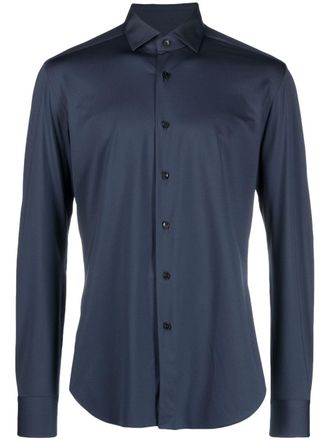 Xacus chemise boutonn&eacute;e &agrave; manches longues - Bleu