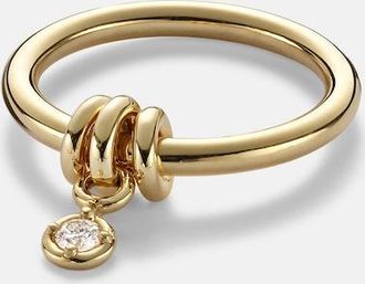 Spinelli Kilcollin Ring Pia aus Sterlingsilber mit 18kt Gelbgold und Diamant