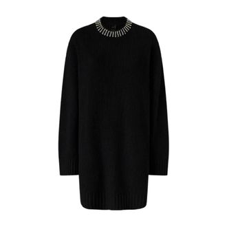 Pinko Ask Kleid Blend WS Strass - - Dresses - Damen - Schwarzk - S