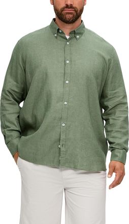 s.Oliver Leinenhemd mit Button-Down-Kragen