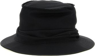 Yohji Yamamoto Homme, Accessoires, Noir, Taille: XL Gabardine Drape Hat