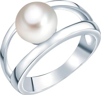 Valero Pearls Ring - Sterling Silber Perlen-Ring S&uuml;&szlig;wasser-Zuchtperle - Gr. 50 - in Silber - f&uuml;r Damen