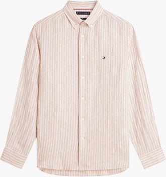 Tommy Hilfiger Chemise droite ray&eacute;e &agrave; logo en lin