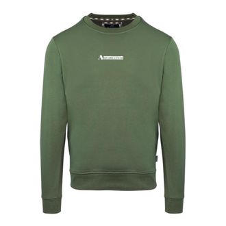 Aquascutum Sweatshirt f&uuml;r Herren, Gerippter Kragen, Baumwollmischung, Regul&auml;r (Milit&auml;rgr&uuml;n)