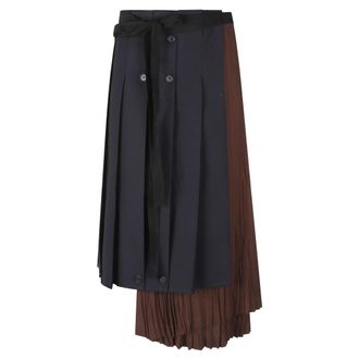 Prada Asymmetrischer Patchwork-Rock - - Skirts - Damen - Mehrfarbig - S