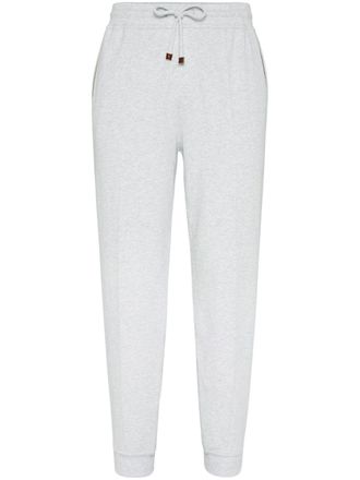 Brunello Cucinelli pantalon de jogging &agrave; lien de resserrage - Gris