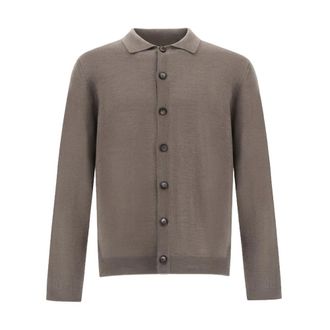 Herno Gerader Woll-Cardigan mit Kn&ouml;pfen - - Knitwear - Herren - Braun - L