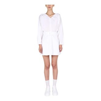 Patou Femme, Robes, Blanc, Taille: 40 FR Abito maniche a palloncino