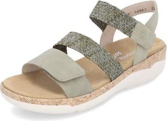 Remonte Sandales à lanières pour femme R6861, sandales pour femme, semelle lâche, Vert 52., 45 EU