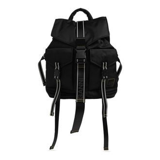 Ganni Rucksack mit Logo-Patch - - Bags - Damen - Schwarzk - ONE SIZE