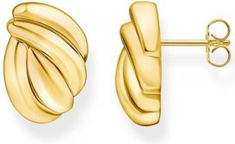 Thomas Sabo Boucles doreilles en forme organique plaqué or 18 carats H2327-413-39