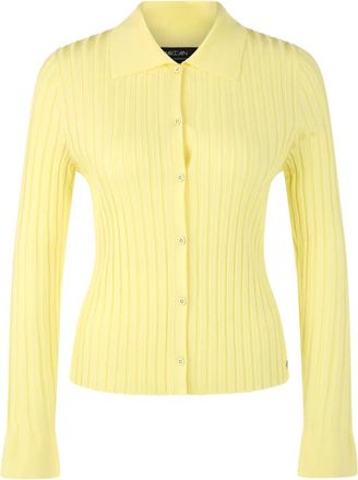 Marc Cain Femme, Pulls, Jaune, Taille: 40 FR Cardigan c&ocirc;tel&eacute; en stretch viscose