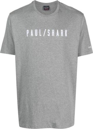 Paul & Shark Homme, Tops, Gris, Taille: L T-Shirt Col Rond