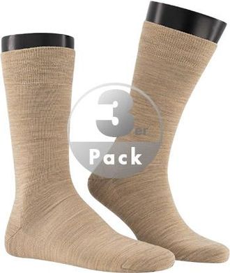 Kunert Herren Socken beige Merinowolle unifarben