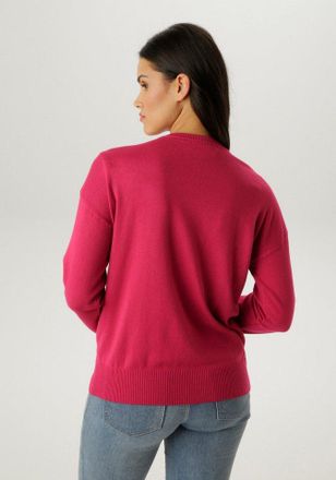 Aniston Strickpullover vorne mit aufwendiger Stickerei verziert - NEUE KOLLEKTION
