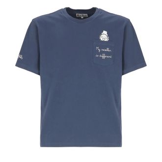 Saint Barth Homme, Tops, Bleu, Taille: M Connor Cotton T-Shirt