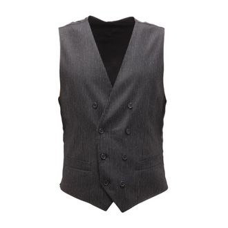 Dolce & Gabbana Wollmischung Weste - - Suits - Herren - Schwarzk - XS