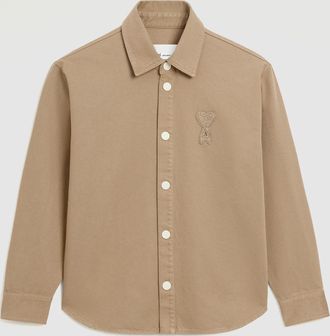 Ami Veste Ami De Coeur Beige Taupe