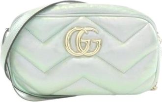 Gucci Sac bandouli&egrave;re matelass&eacute; en cuir vintage doccasion - Femme - Pre-owned - Vert - Taille: ONE Size