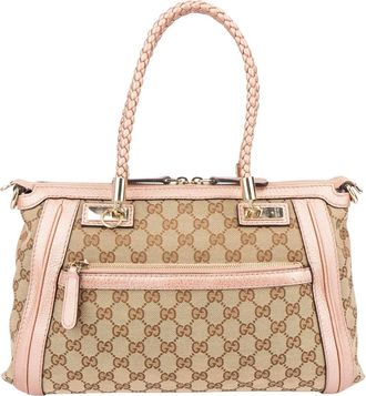Gucci Crossbody Bags - Gucci GG Monogram Bamboo Handbag - Gr. unisize - in Braun - f&uuml;r Damen