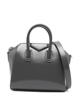 Givenchy Hobo Bags - Structured Grey Handbag In Silk And Nylon - Gr. unisize - in Grau - f&uuml;r Damen