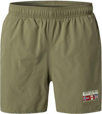 Napapijri Herren Badeshorts grün Baumwolle & Mix unifarben