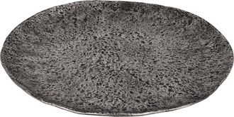 Eglo LIVING Dekoschale Forleyet, elegante Schale zum Dekorieren, runder Dekoteller handmade aus Aluminium in Nickel-Antik, flache Metallschale Ø 34 cm