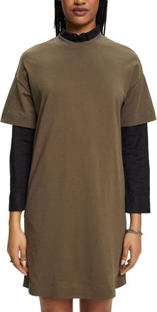 Esprit Damen 033CC1E301 Kleid, 350/KHAKI Green, S
