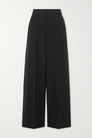 L'agence Pantalon Large En Cr&ecirc;pe Stretch Livvy - Noir