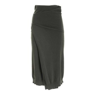 Kenzo Gr&uuml;ner- drapierter Midirock - - Skirts - Damen - Gr&uuml;n - S