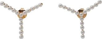 Y / Project Femme, Accessoires, Blanc, Taille: ONE Size Mini Boucles dOreilles Y