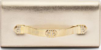 Bulgari Clutch Bvlgari Tubogas aus Metallic-Leder