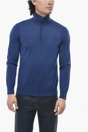 Paolo Pecora Virgin Wool Half-Zip Sweater size Xxl