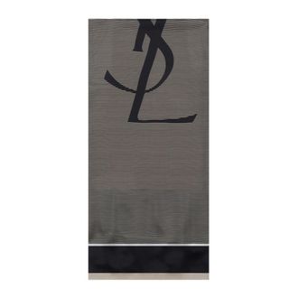 Saint Laurent Marineblauer Seidenschal mit YSL-Logo - - Accessories - Herren - Blau - ONE SIZE