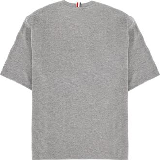 Thom Browne Oversize Fit Cotton T-Shirt - Gray