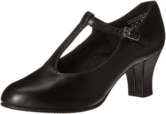 Capezio Damen Jr. Footlight T-Riemen Charakter Schuh Oxford, Schwarz, 39.5 EU Weit