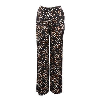 Diane Von F&uuml;rstenberg Perlenverzierte Kamelhose - - Trousers - Damen - Schwarzk - L