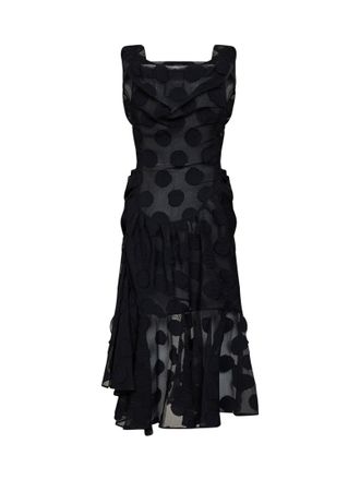Vivienne Westwood Ginnie Frill Midi Dress - Black