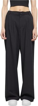 Urban Classics Ladies Ultra Wide Pleat-Front Pants Pantalons, Black, W27 Femme