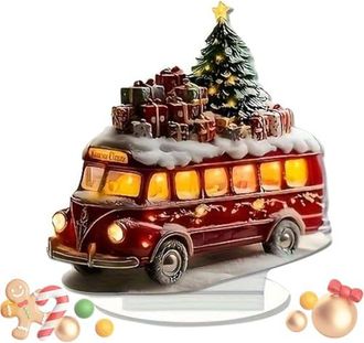 Generico D&eacute;coration de No&euml;l 2D | D&eacute;corations de No&euml;l en acrylique 2D pour f&ecirc;tes - Accessoires de f&ecirc;te pour int&eacute;rieur bureau, mariage, salon, rebord de fen&ecirc;tre,