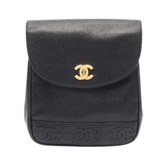 Chanel Pre-owned Triple Coco Mark Calf Backpack - - Pre-owned - Damen - Schwarzk - ONE SIZE