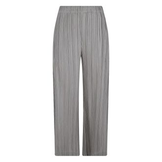 Issey Miyake Femme, Pantalons, Gris, Taille: 46 FR Wide Pantalons