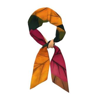 Generic &Eacute;charpe dautomne color&eacute;e pour femme - &Eacute;charpe pour sac &agrave; main - Feuilles d&eacute;rable dautomne - Bandeau en satin de soie pour le sport, le yoga et le visa